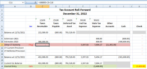 Tax Account Roll-Forward (TARF) – Tax Sophomore
